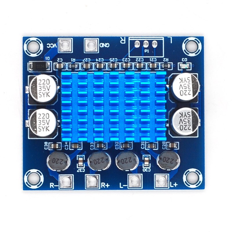 XH-A232 D类数字音频功放板高清音频放大模块供电12-24V输出30W*2
