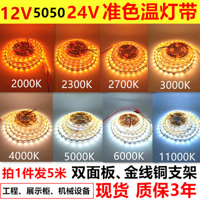 高亮准色温12V24V2000K2300K2700K3000K4000K5000K6000K 灯条灯带