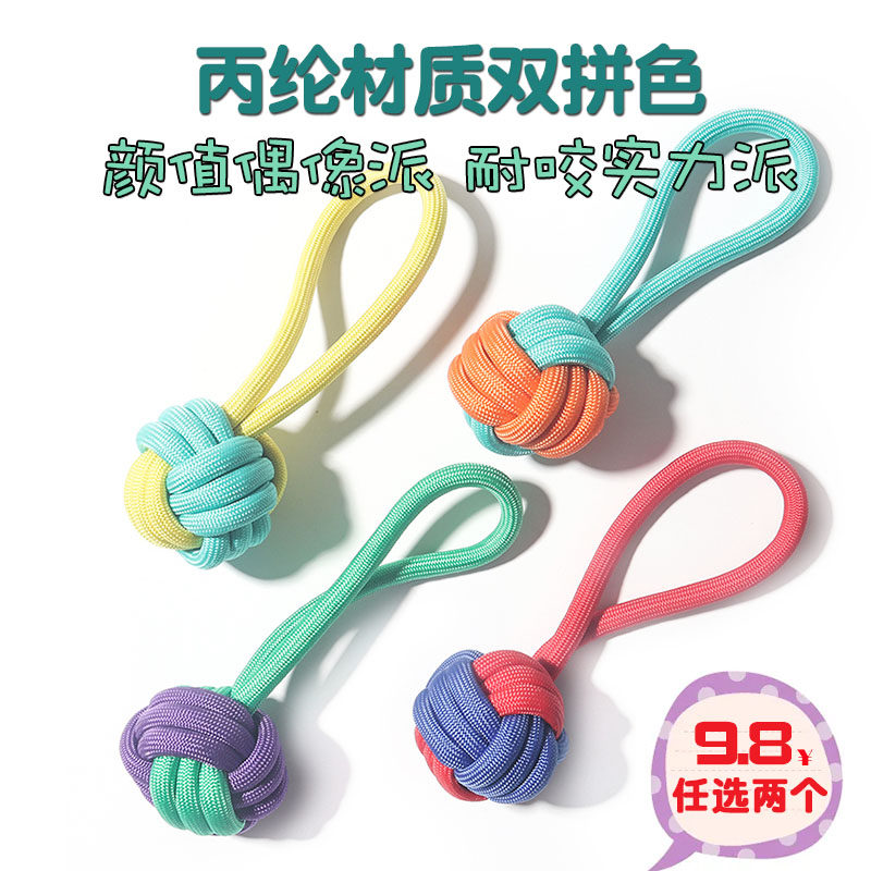 狗狗玩具耐咬绳结磨牙洁齿中小型宠物玩具球法斗幼犬解闷训犬玩具