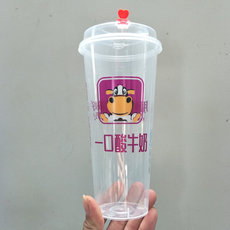 90/95口径500/700一口酸牛奶吸塑杯/注塑杯/封口膜/吸管包邮