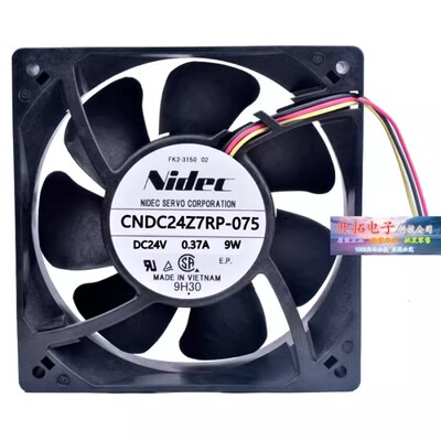 CNDC24Z7RP-075 nidec 12cm 12038 24V 0.37A 9W变频器散热风扇