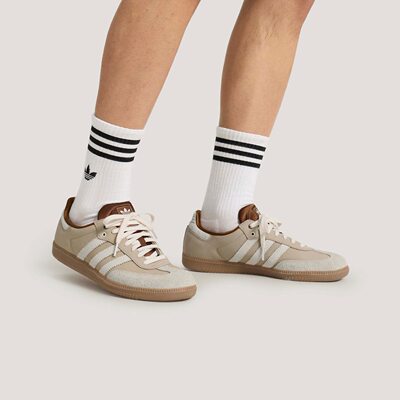 阿迪三叶草T头鞋经典运动德训鞋男女同款奇迹棕KJ7306