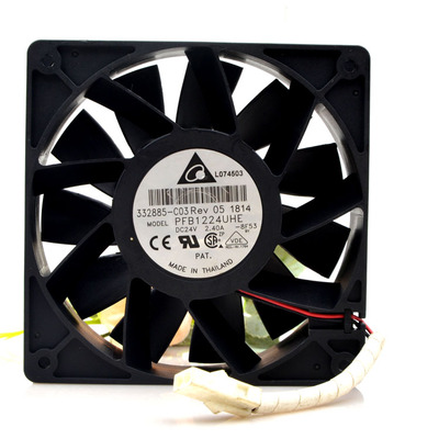 台达 12038 PFR1224UHE 24V 1.75A 12CM 3线大风量变频器散热风扇