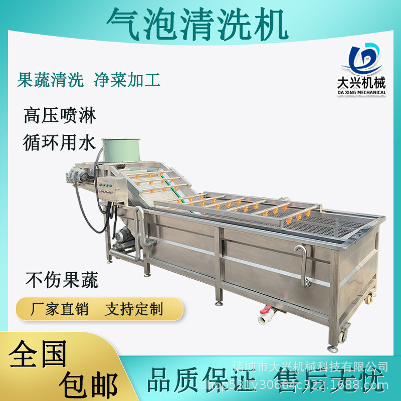 果蔬气泡清洗机辣椒清洗机洗菜机洗果机鸡爪清洗解冻前处理流水线