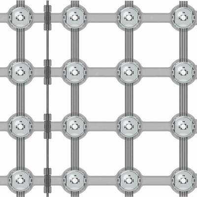 LED防水全彩智能T20单灯P31.25 24V户外柔性透明网格屏拱形屏