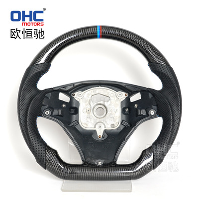宝马E90M3碳纤打孔皮方向盘