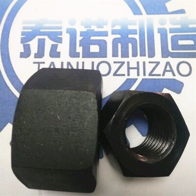 GB6175六角螺母 国标10.9级高强度加厚螺母M10M12M14-M36螺丝帽黑