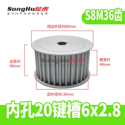 EBL61-S8M400-36-A-N-d16至50孔EBL61-S8M400-36T-A-N-d26同步轮