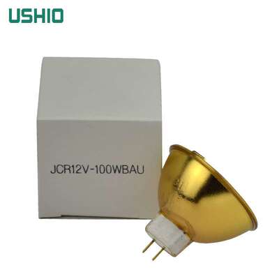 优秀USHIO  JCR 12V100W BAU GZ6.35金杯 镀金灯杯仪器灯杯