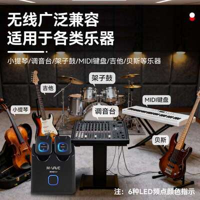 M-VAVE SWS-11电吉他无线发射接收器贝斯音频专用收发音频连接线