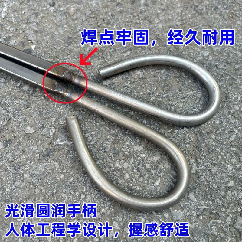 1米加长火钳烧火环卫工人垃圾夹煤夹长夹子取物下水道火夹钳扁嘴
