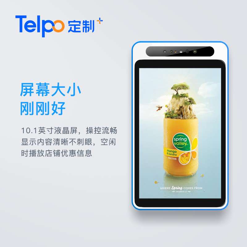 天波人脸识别智能消费终端C10V 扫码支付团餐食堂消费机 厂家直销