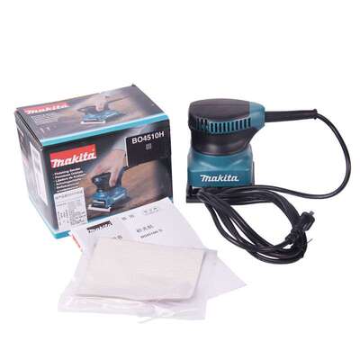 makita牧田BO4556木工砂纸机家用电动砂光机BO4510H抛光机打磨机