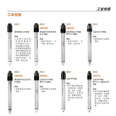 工业在线PH 电极工业ORP电极 8602在线纯水电极 工业污水电极8631