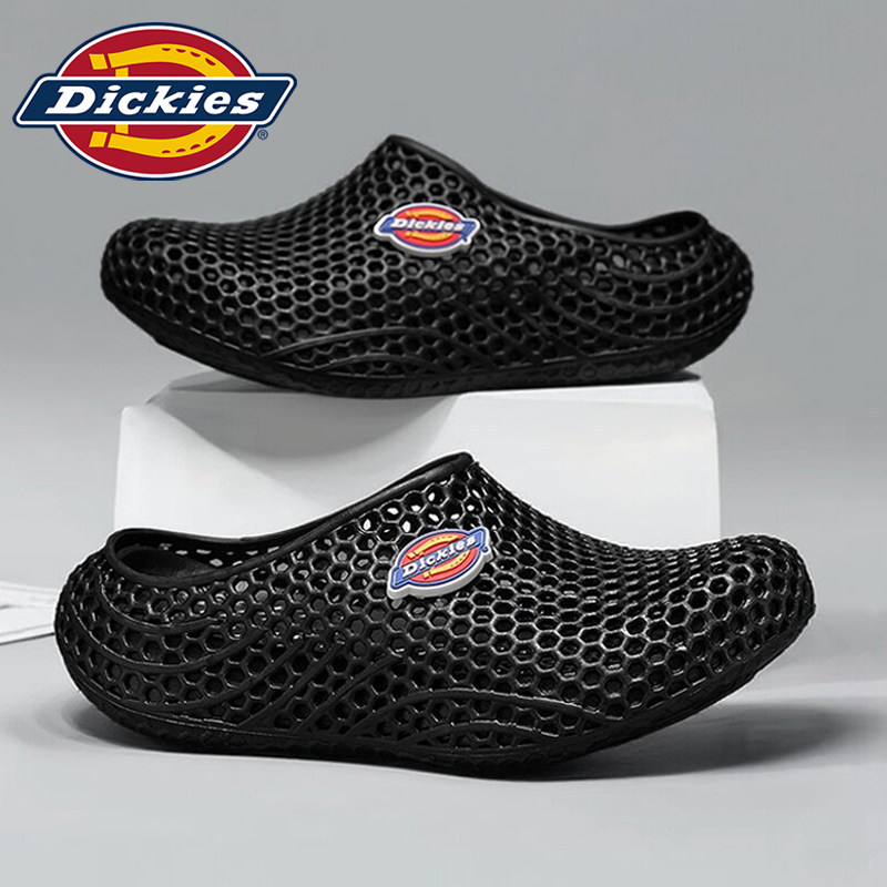 Dickies拖鞋男夏季外穿防滑包头洞洞鞋户外3D纹沙滩运动一字凉拖