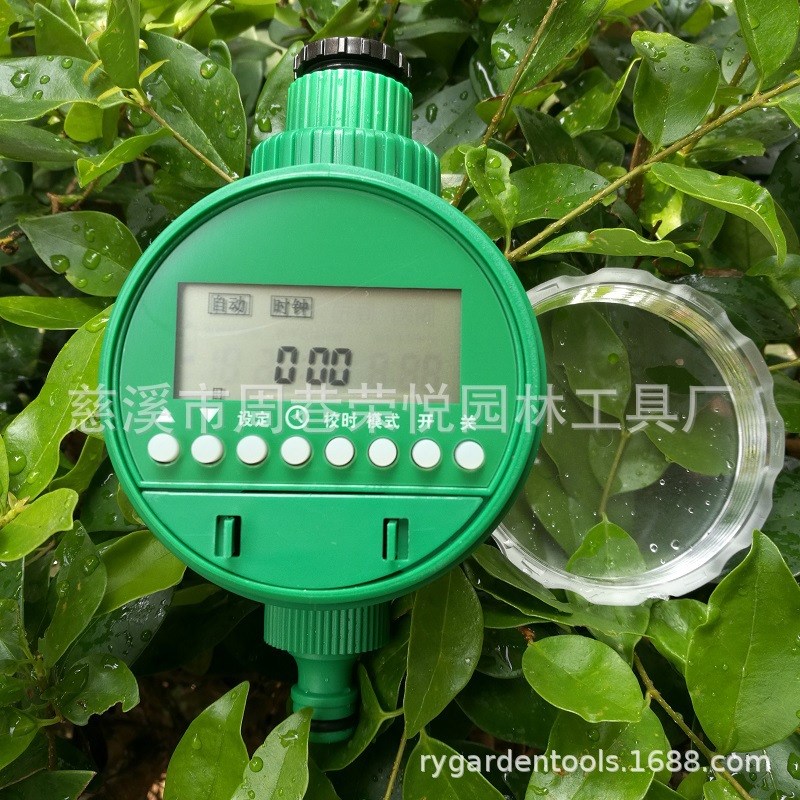 中/英文灌溉定时器智能浇水控制器液晶显示计时器园林工具喷洒器