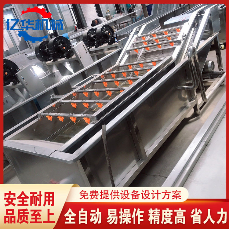 气泡式叶类蔬菜清洗机 不锈钢山野菜清洗设备 菠菜自动清洗机厂家