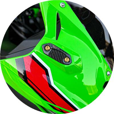 适用川崎忍者ZX4R/R ZX6R ZX10R 碳纤维后照镜移除码后照镜装饰盖