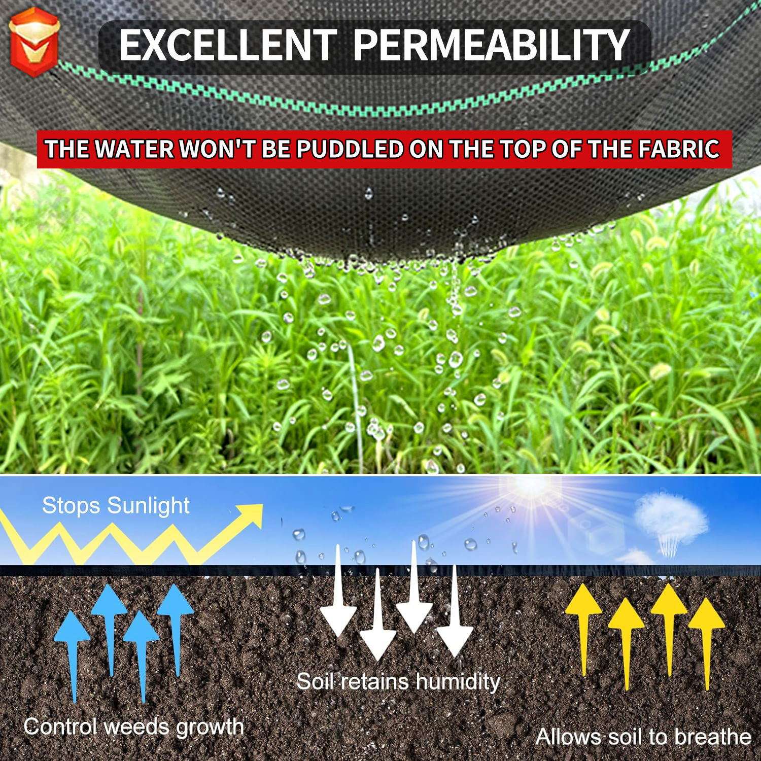 防草布透水防草地布大棚园林抗老化阻草布保湿农用果园果树除草布