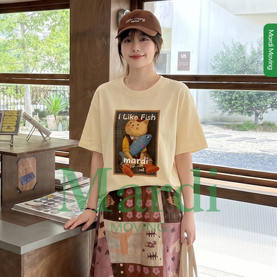 MardiMoving纯棉短袖女T恤