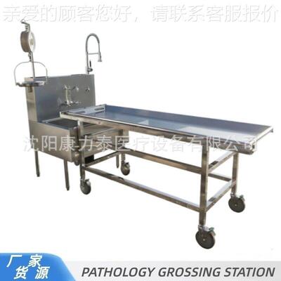 PATHOLOGY GROSSING STATION  不锈钢清洗解剖站 小型尸检站边柜
