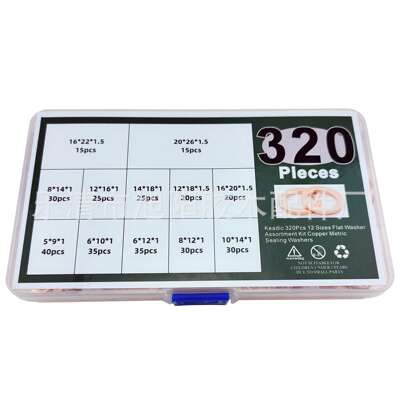 320pcs组合套装平垫圈盒装O型密封圈M5-M26 紫铜垫片圆垫片跨境