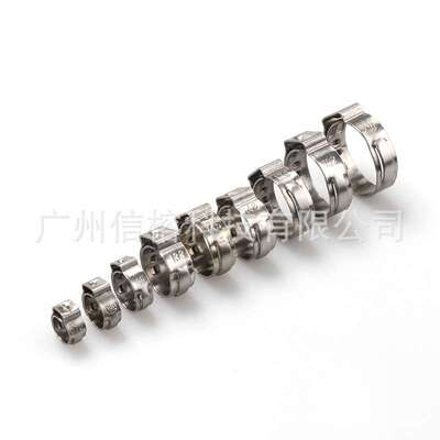 亚马逊货源180PCS盒装 不锈钢单耳箍圈软管夹美式喉箍 抱箍 卡箍
