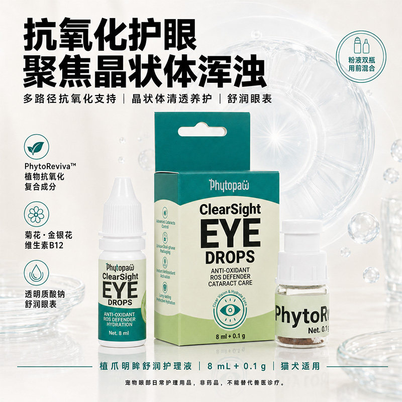 Phytopaw/植爪宠物眼部护理液无刺激猫咪狗狗眼睛浑减少眼屎流泪