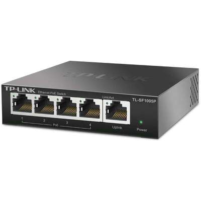 TP-LINK SF1005P 5口百兆4口POE非网管PoE交换机