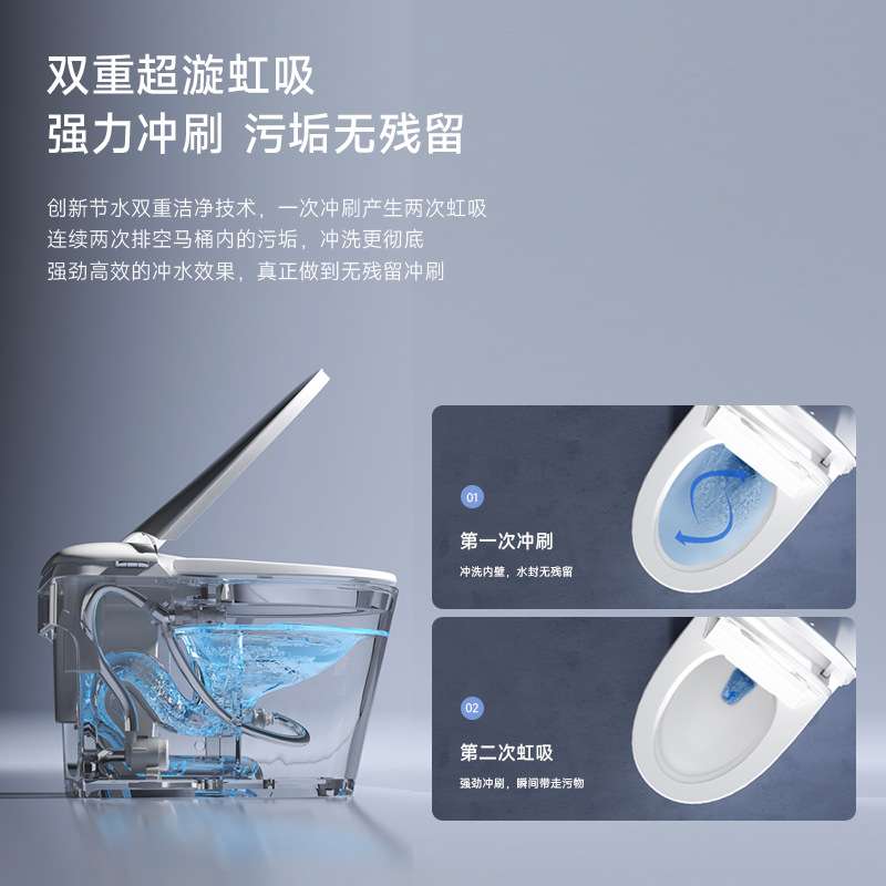 潮州工厂一体智能坐便器全自动多功能家用即热无水压限制超旋虹吸