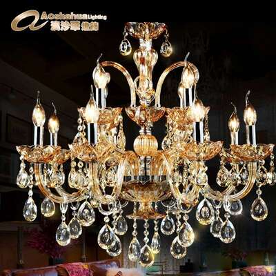 Crystal Light 蜡烛水晶灯Lámpara de Cristal