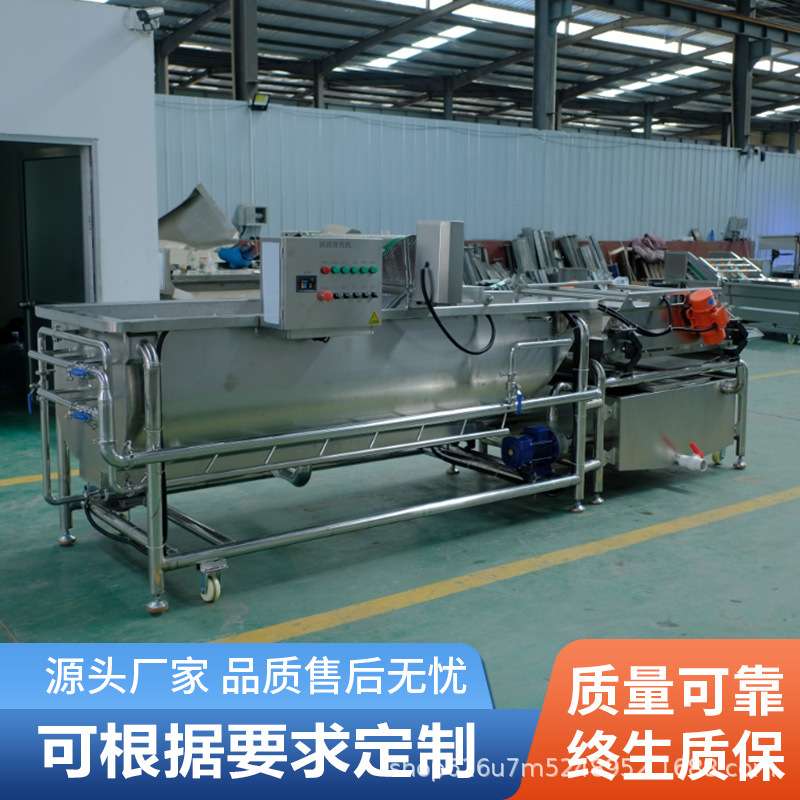 全自动中央厨房净菜加工涡流清洗机 蔬菜叶菜类根茎类气泡清洗机