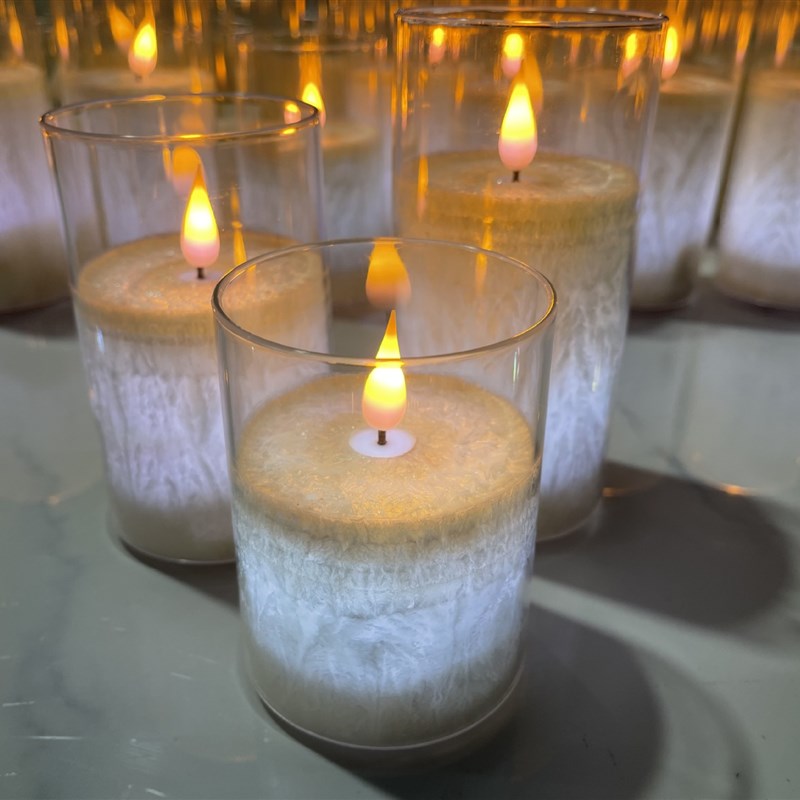 LED电子蜡烛灯亚克力杯12变色蜡烛求婚告白家居遥控氛围装饰灯