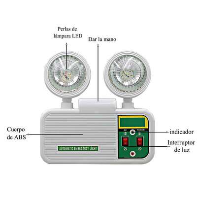 Iluminación de emergencia contra incendios: faros dobles