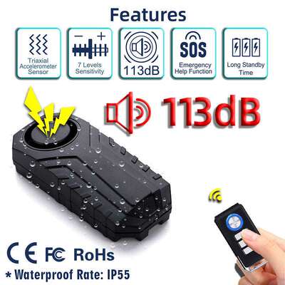 113db Waterproof Wireless vibration Alarm Anti-Theft SF22R