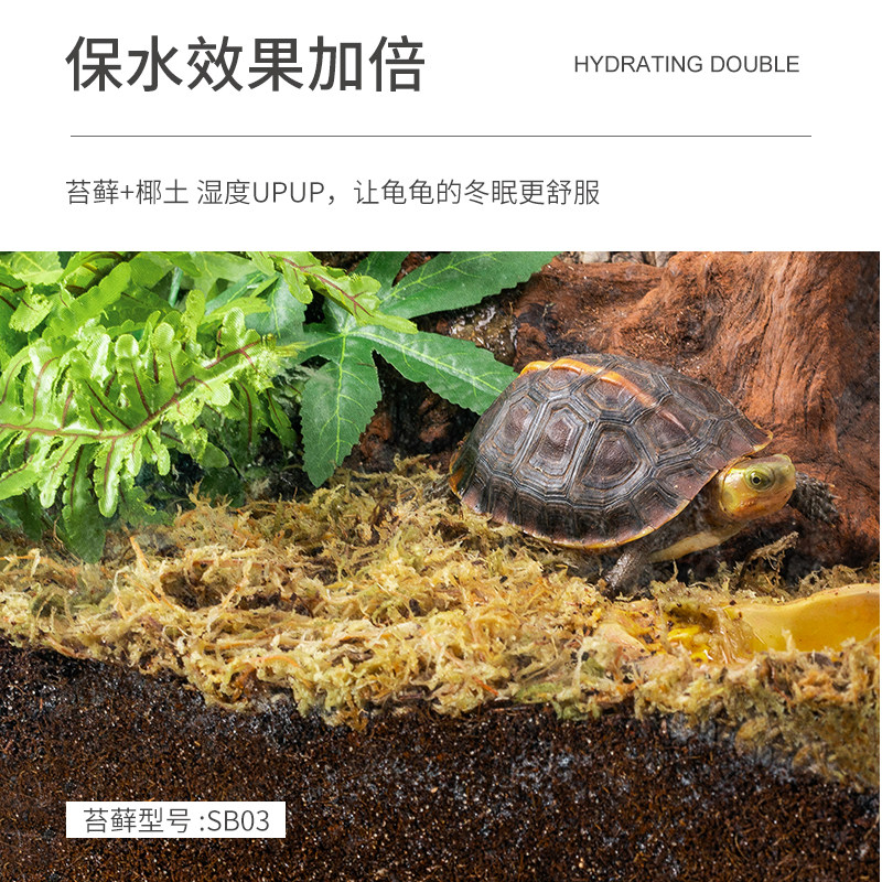 瑞皮Reptizoo椰砖爬虫箱乌龟冬眠寄居蟹专用椰土椰壳垫材爬宠垫料