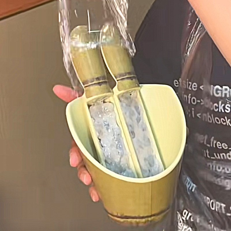 密胺虾滑丸子模具套装商用火锅店专用仿瓷竹筒拨片上菜餐具
