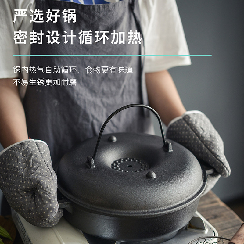新款烤红薯锅铸铁加厚家用烤山药土豆玉米机地瓜烧烤炉烤红薯神器