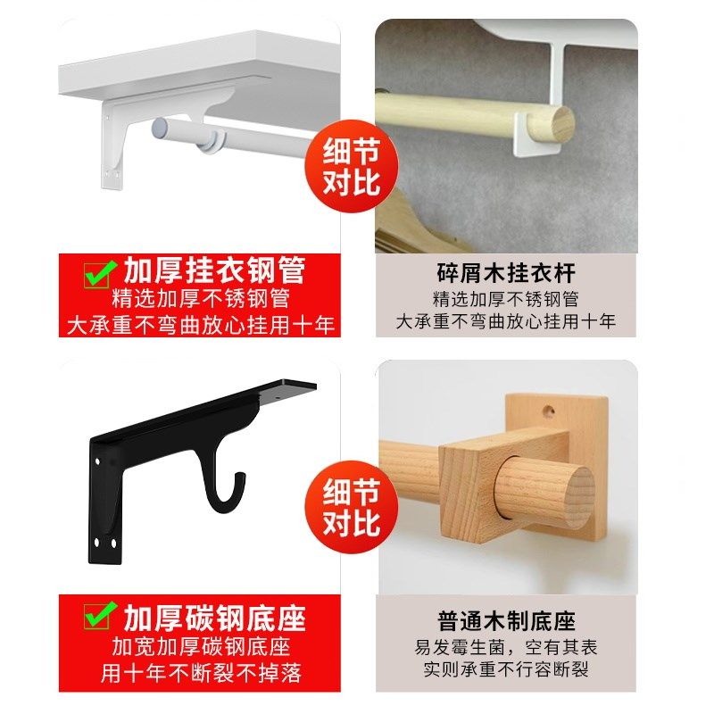 定制开放式衣柜走入式家用金属架挂衣架室内房间简易立式晾衣架子