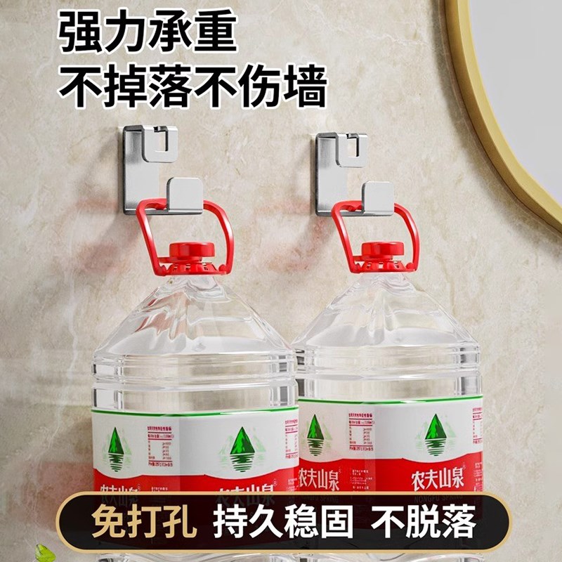 不锈钢脸盆架卫生间壁挂置物架浴室免打孔挂盆收纳放盆子满和