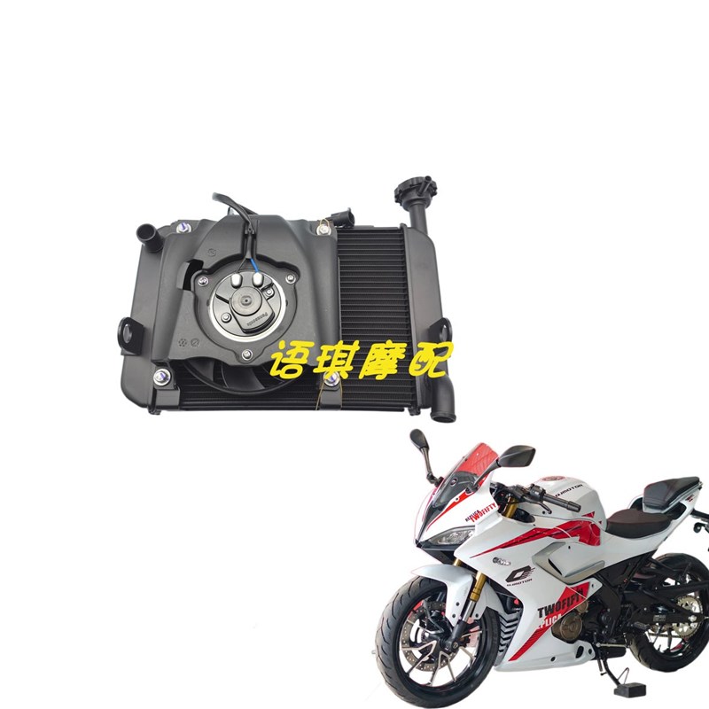 适用于QJ钱江赛250/QJ250GS-29E/29F水箱总成发动机散热器风扇