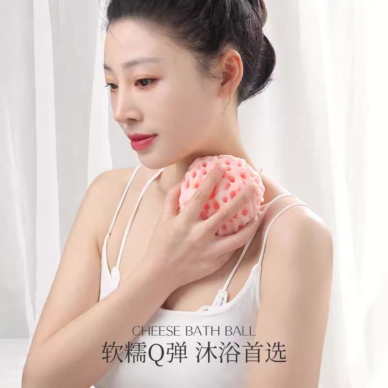奶酪沐浴球超柔软蜂窝海绵浴花球儿童宝宝洗澡专用女高档不散搓澡