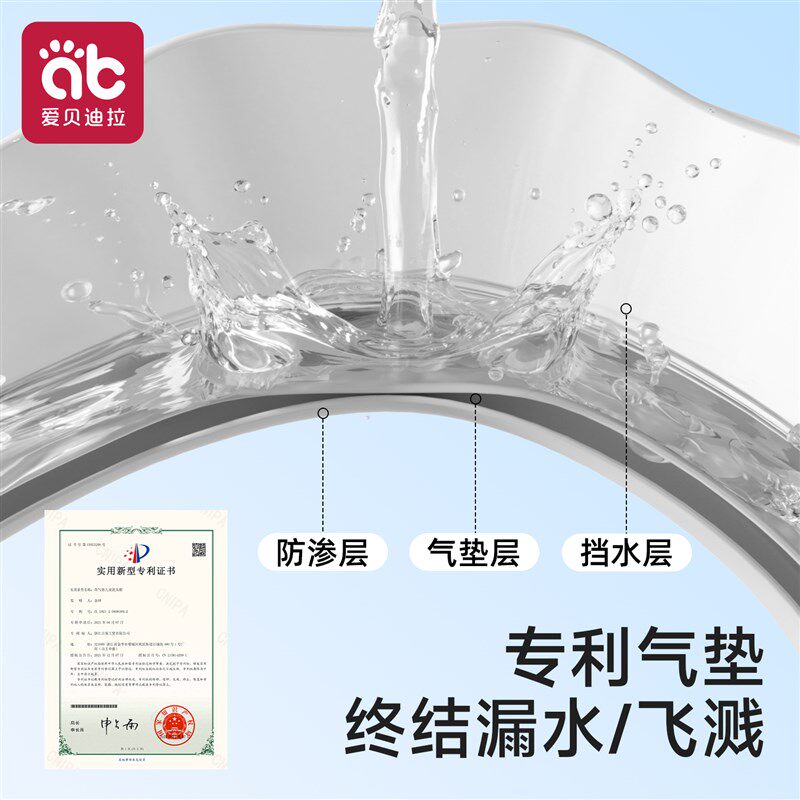 宝宝洗头挡水帽儿童洗头神器婴儿洗头发洗澡防水护耳小孩洗发浴帽