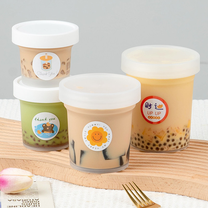 一次性烧仙草杯子水果捞盒子酸奶芋圆外卖甜品烤梨打包盒商用可爱