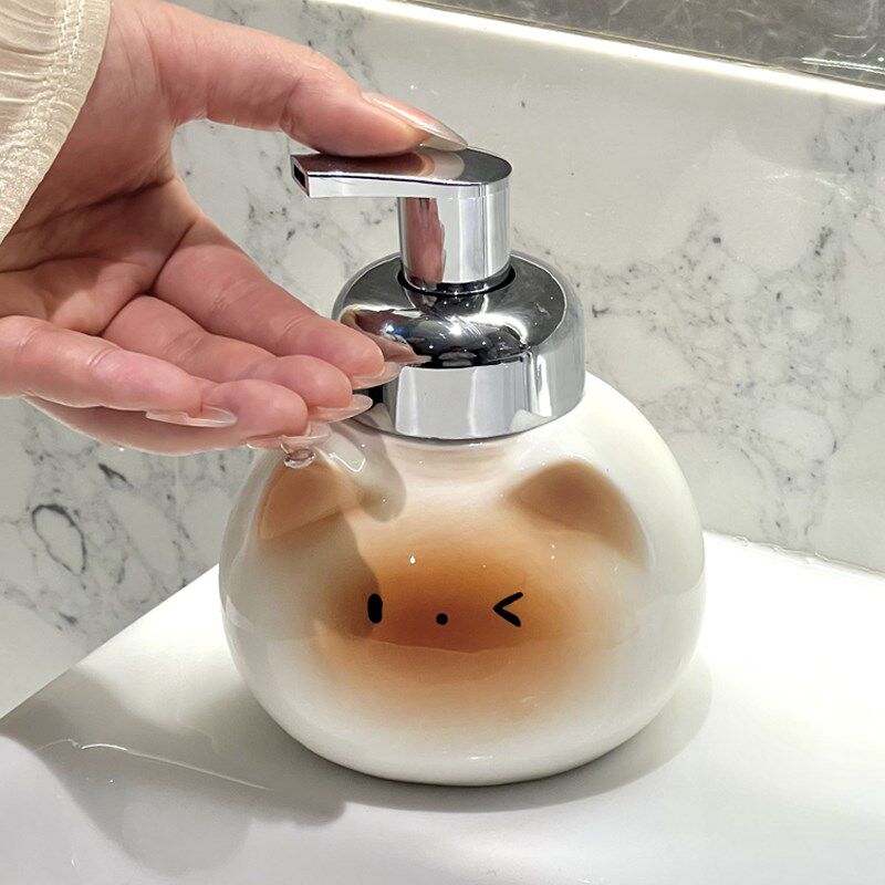 暹罗猫起泡器起泡瓶高级感洗手液瓶子洗面奶打泡器分装瓶按压空瓶