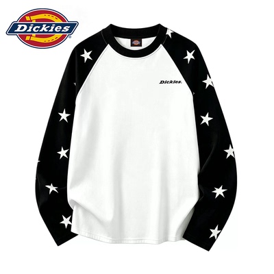 Dickies复古星星长袖情侣T恤