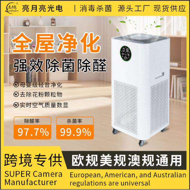 跨境家用空气净化器静音空气消毒机杀菌消毒除醛大风量臭氧定制款