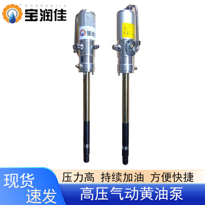 柱塞式气动黄油泵宝润佳62041高压干油脂泵深圳20升小油桶注油