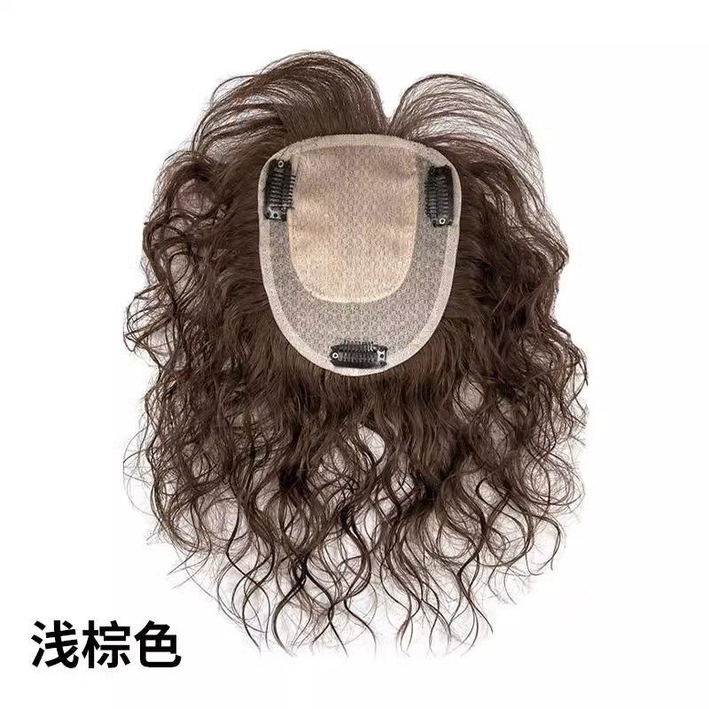 大发量透气高端大面积头皮卷发片增发补发一片式假发片女士四季款