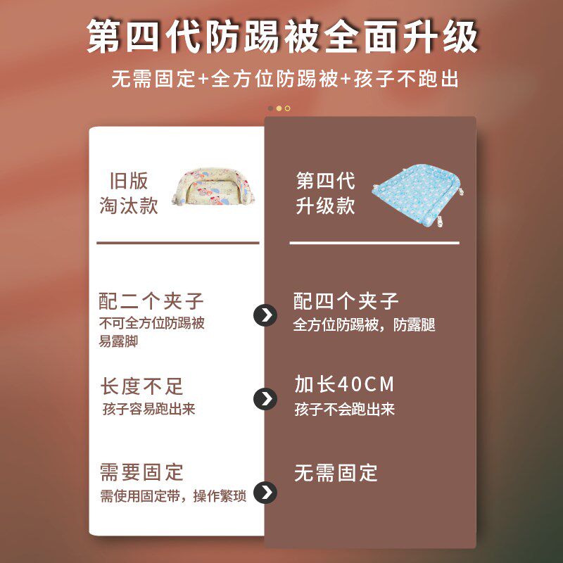 宝宝防踢被子神器儿童睡袋防踢秋冬小孩防蹬被中大童防踢被固定器